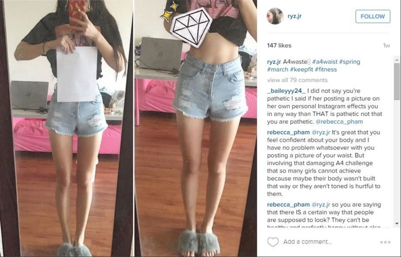 Why would anyone take the A4 skinny waist challenge? - BBC News