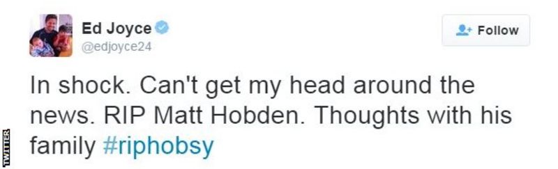 Sussex bowler Matthew Hobden dies at the age of 22 - BBC Sport