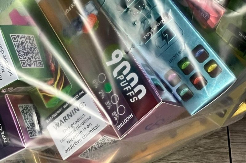 Nearly 1,400 illegal vapes seized in Staffordshire raids - BBC News