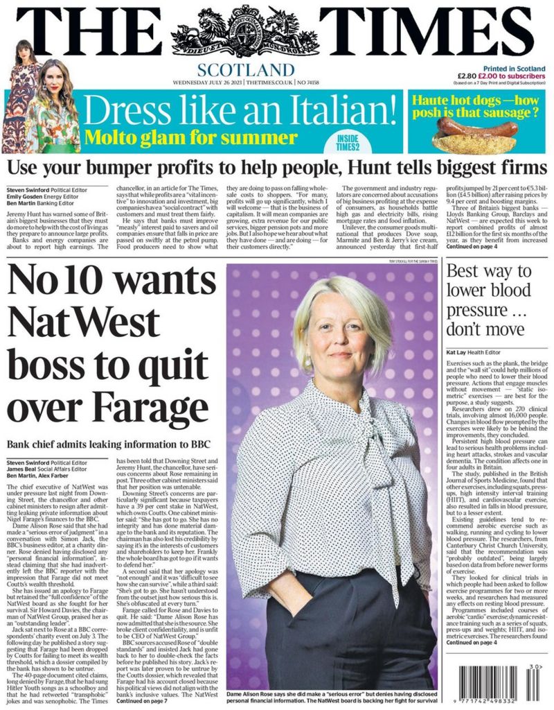 Scotland's papers: 'Depraved' murderer and ScotRail fares warning - BBC ...