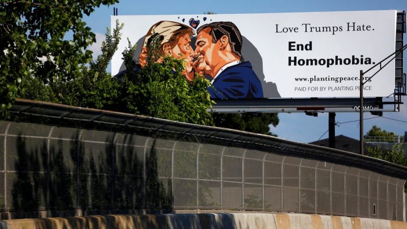 Gay pride flag launched into space 'to spread peace' - BBC News