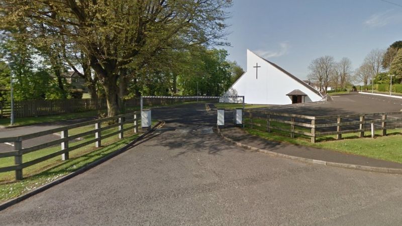 Sectarian graffiti sprayed on Catholic church in Kilrea - BBC News
