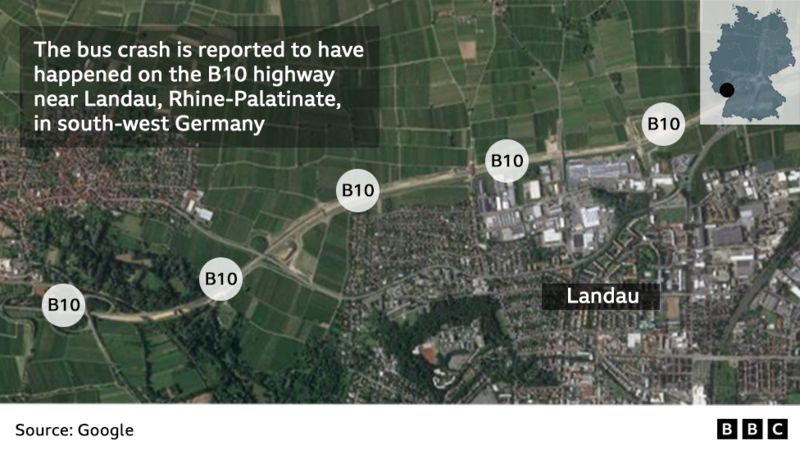 Ysgol Llanhari school trip coach crashes with lorry in Germany - BBC News