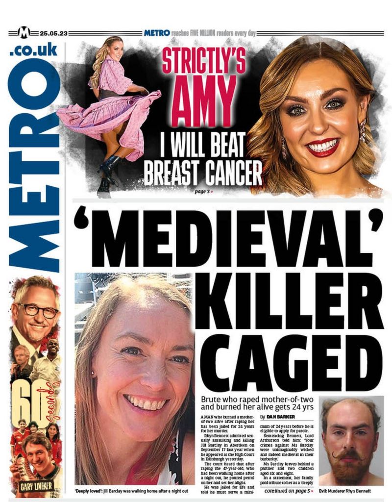 Scotland's Papers: 'Medieval' murderer jailed and 'simply the best ...