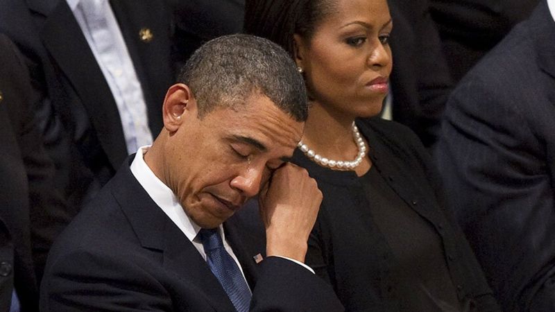 Seven times Barack Obama cried during an emotional eight years - BBC News