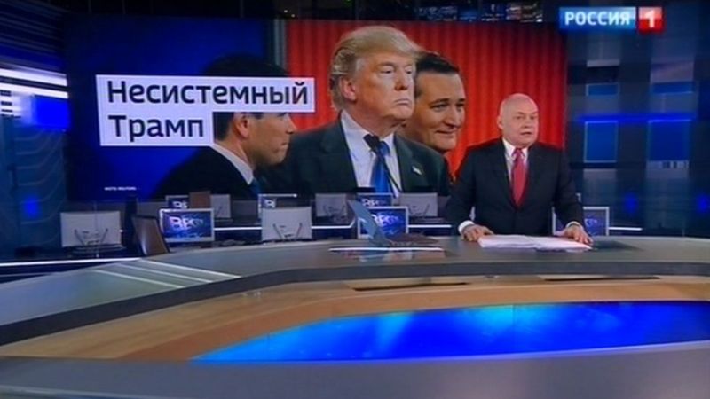 US election 2016: Russian state TV backs 'anti-establishment' Trump ...