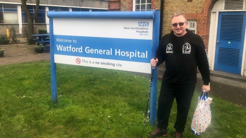Hemel Hempstead: Man walks to Watford Hospital to support NHS 'angels ...