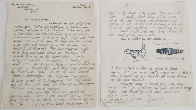 David Hockney: Ceramic cat gifted by hitchhiking art student to be sold ...
