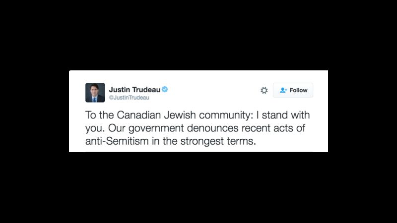 Trudeau condemns recent anti-Semitism in Canada - BBC News