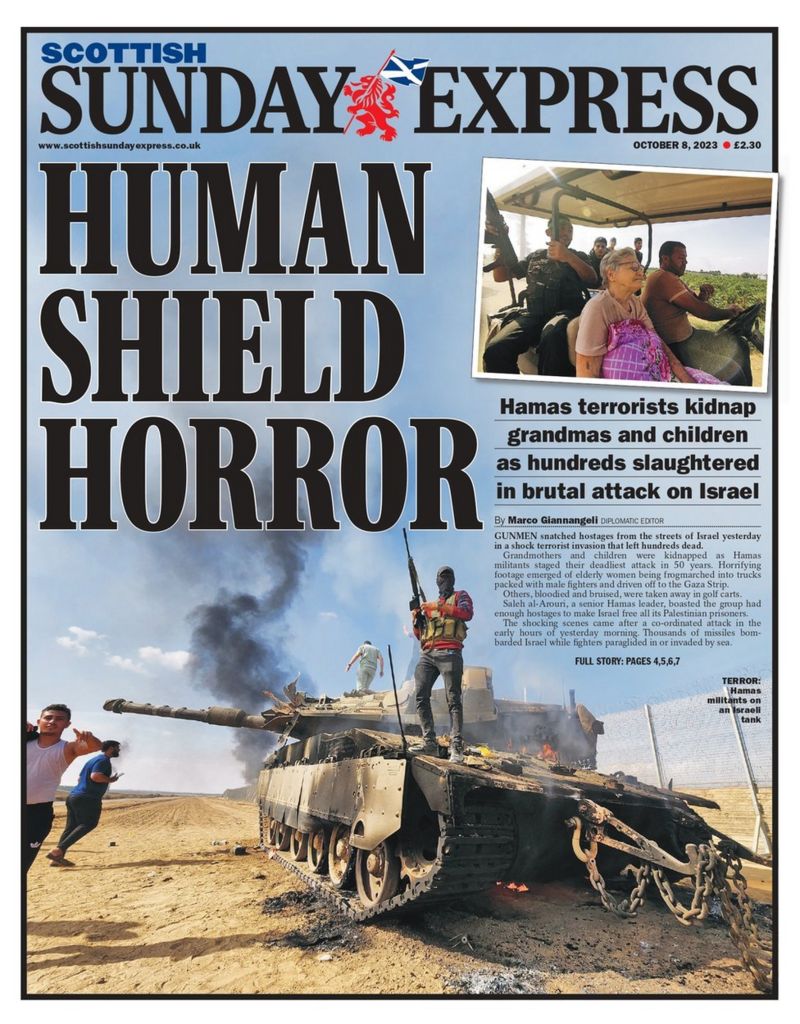 Scotland's papers: Hamas attacks Israel and Labour conference - BBC News