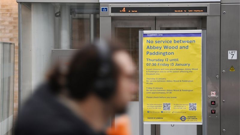 Elizabeth line partially closes and buses disrupted due to strike ...