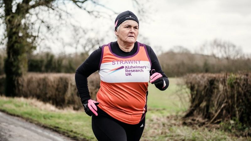 Sue Strachan's 'brutal' London Marathon - BBC News