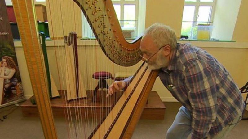 Festival celebrates Llanrwst's harp history - BBC News