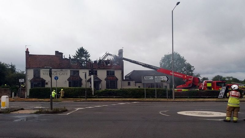 Buckinghamshire pub fire: Staff at The Village Gate, Wendover ...