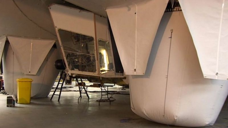 Airlander 10 takes to skies for first time since crash - BBC News