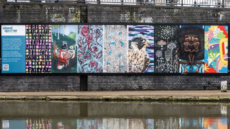 Nottingham artists present their artwork in outdoor gallery by canal ...