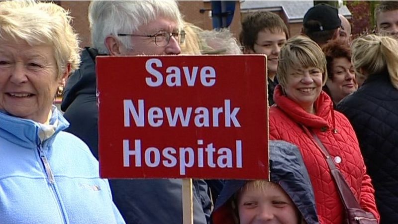 Newark hospital unit plan reignites A&E services row - BBC News