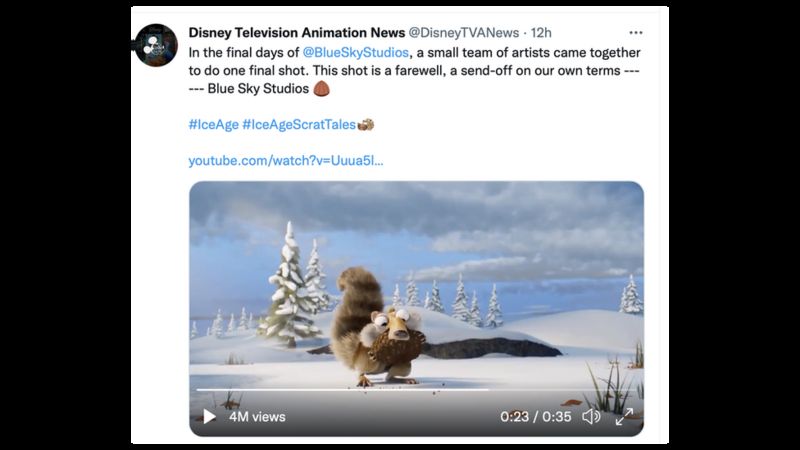 Blue Sky Studios has closed its doors but Ice Age's Scrat finally got ...