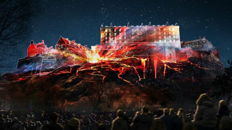 Festival to open with Edinburgh Castle animated projections - BBC News