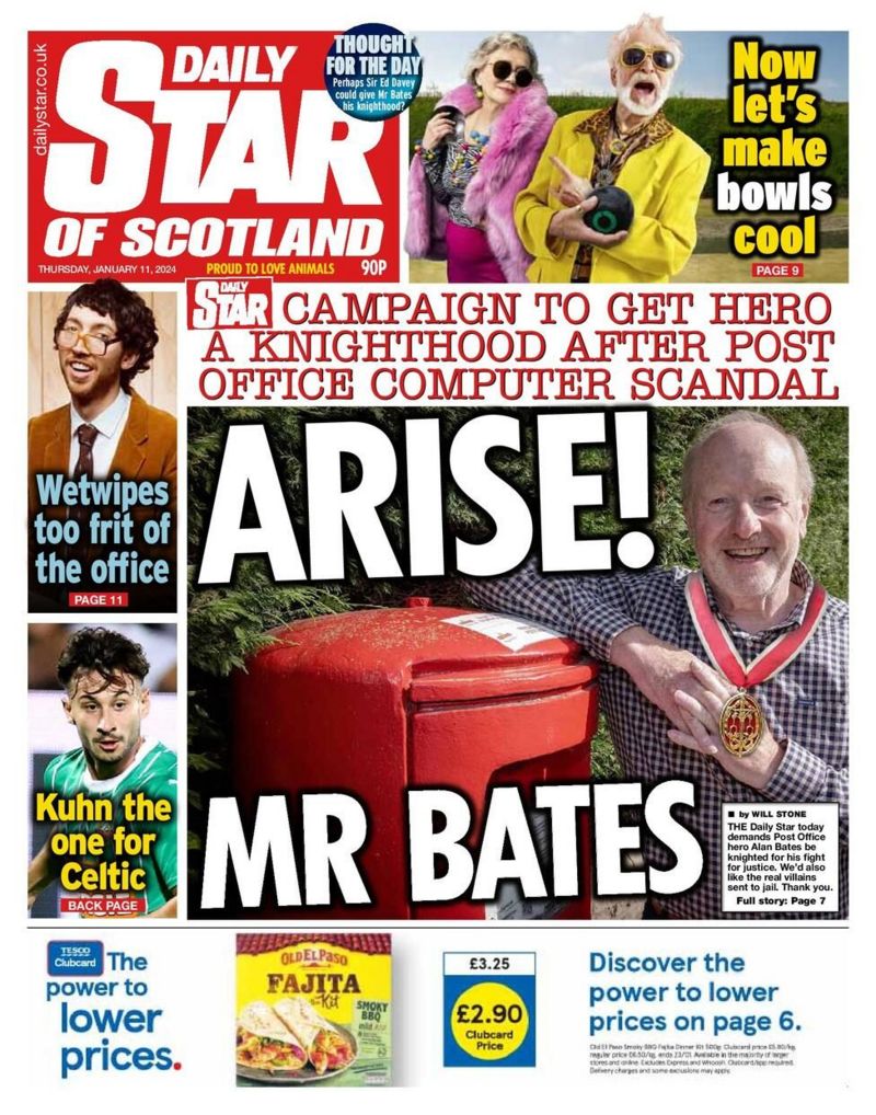 Scotland's papers: Justice for post victims and Scots cancer survival ...