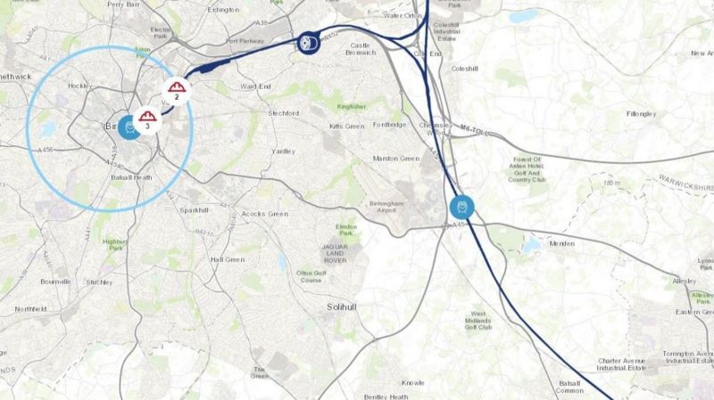 New Solihull HS2 highways projects announced - BBC News