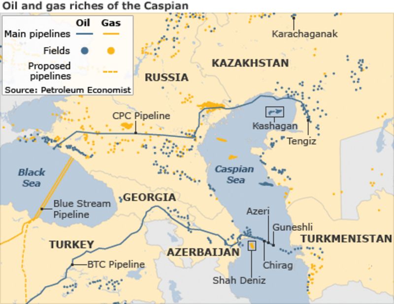 Caspian Sea oil boom raises pollution fears - BBC News