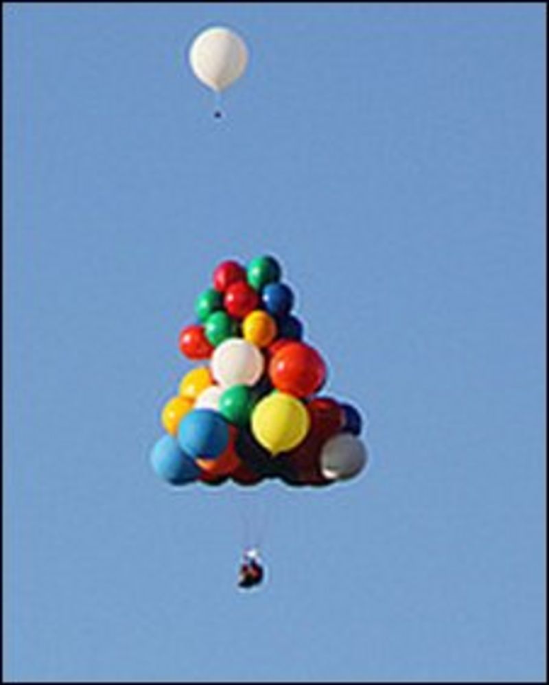 US balloon daredevil floats across English Channel - BBC News