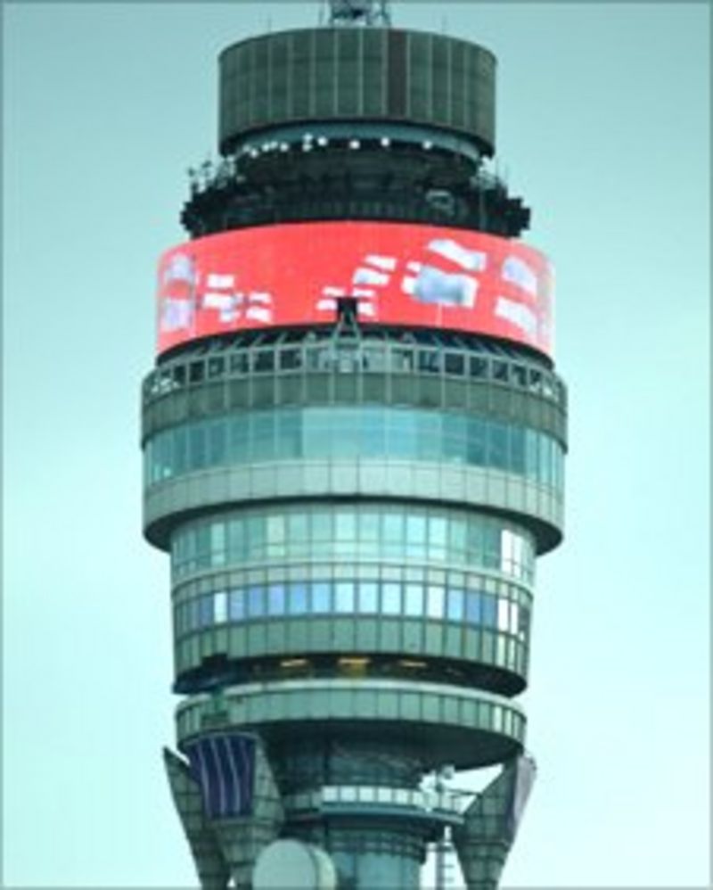 Screen on BT Tower to display England World Cup updates - BBC News