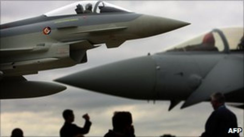 Eurofighter Typhoon squares up to F-35 challenge - BBC News