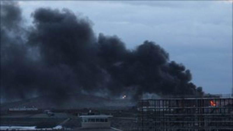 Crews tackle Hartlepool recycling plant fire - BBC News