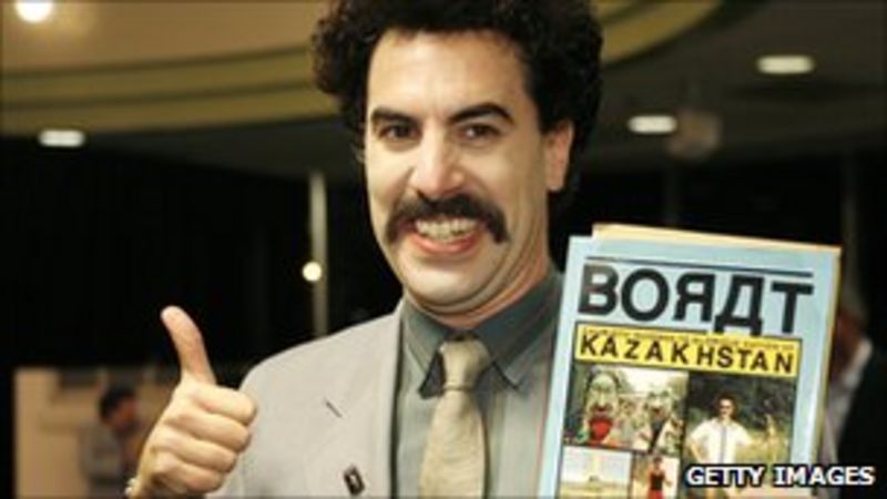 Borat anthem stuns Kazakh gold medallist in Kuwait - BBC News