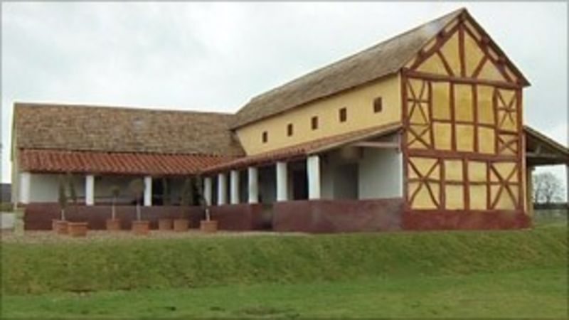 Reconstructed Roman villa unveiled at Wroxeter - BBC News