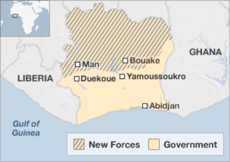 Ivory Coast's rebel capital Bouake: 'Running for water' - BBC News