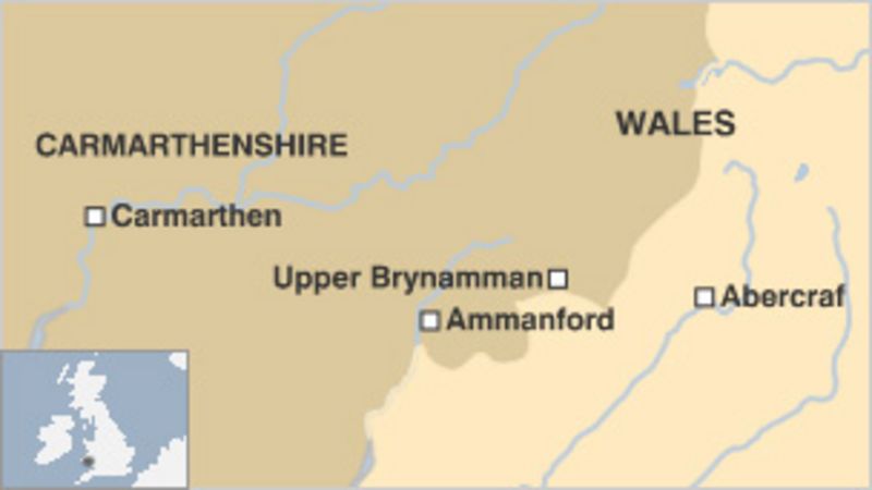 Brynamman couple treated after terraced house fire - BBC News