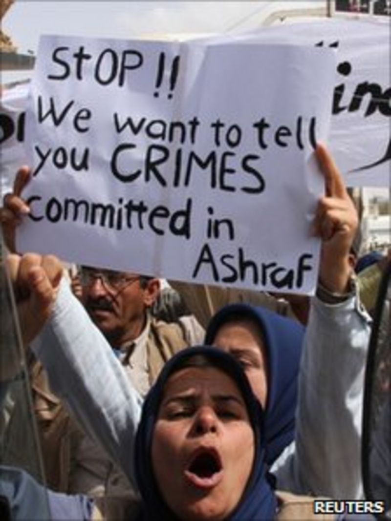 Iraq raid on Iranian exiles' Camp Ashraf 'killed 34' - BBC News