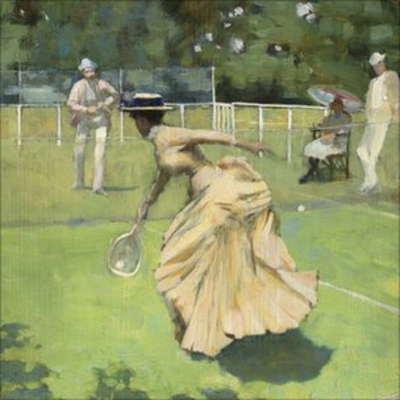 Sir John Lavery Played! tennis painting sold at auction - BBC News