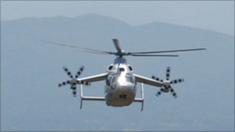 Helicopter with wings promises to change aviation world - BBC News