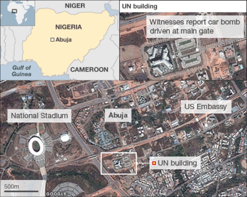 Abuja attack: Car bomb hits Nigeria UN building - BBC News