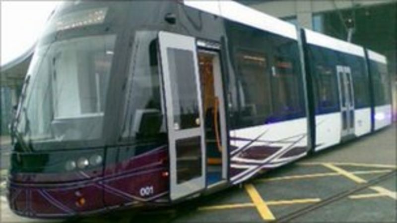 Blackpool unveils the first of its new tram fleet - BBC News