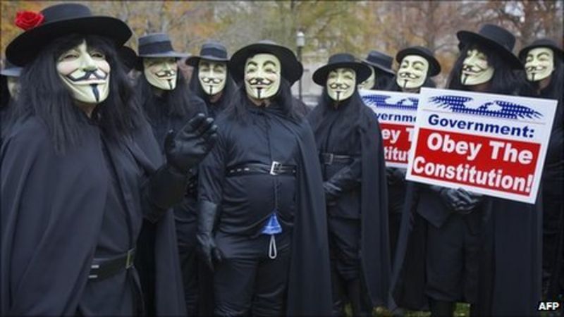V for Vendetta masks: Who's behind them? - BBC News