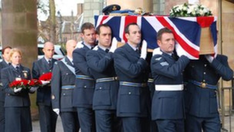 Funeral for RAF Red Arrows pilot Flt Lt Sean Cunningham - BBC News