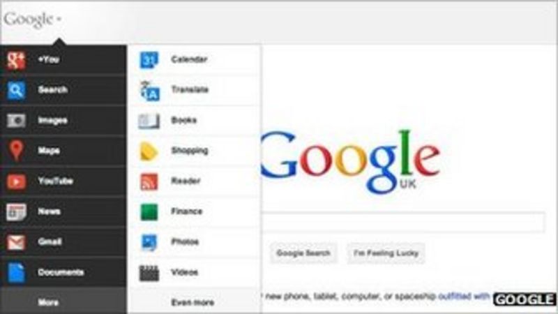 Google search home page revamp promotes other services - BBC News