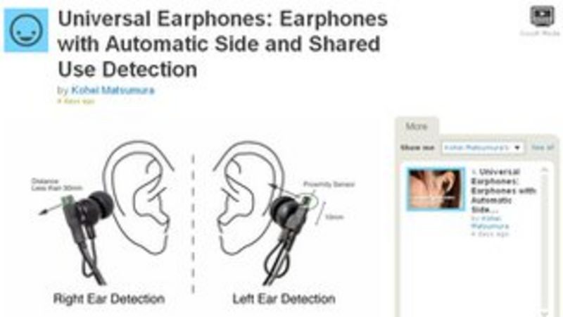 Prototype headphones detect which ear they are in - BBC News