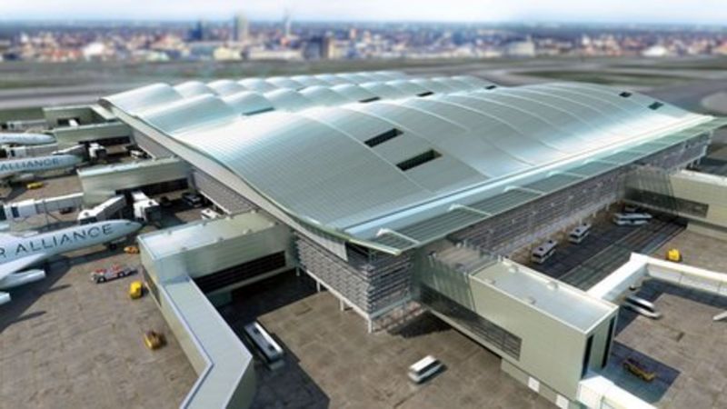 Heathrow Terminal 2 Slipstream sculpture unveiled at airport - BBC News