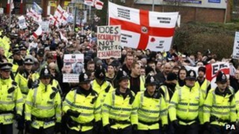 EDL takes part in far-right European rally in Denmark - BBC News