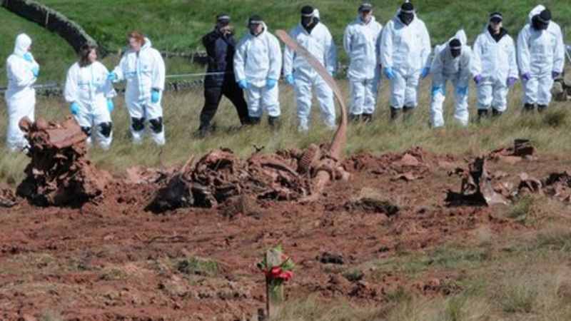 Spitfire crash remains recovered in Berwickshire - BBC News