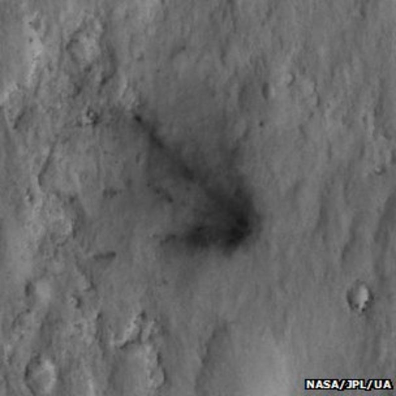 Nasa's Curiosity rover pictured on Mars by MRO satellite - BBC News