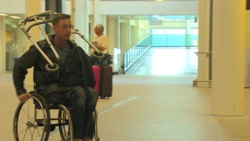 The perils of flying with a wheelchair - BBC News