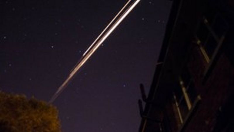 'Meteor shower' over Northern Ireland 'space junk' - BBC News