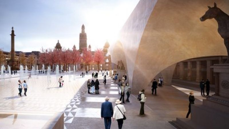 George Square revamp: Six designs on display - BBC News